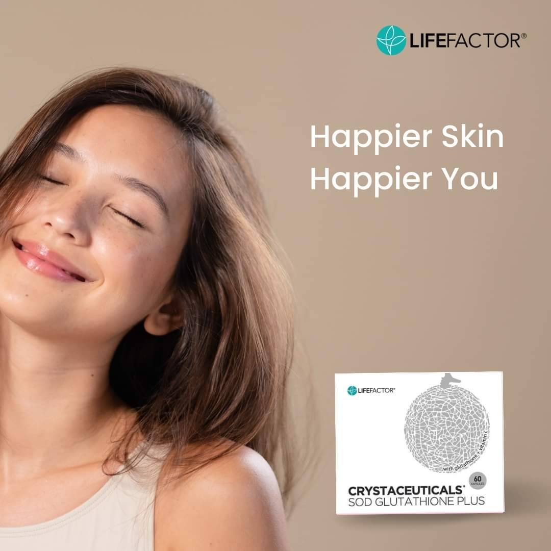 Life Factor Crystaceuticals SOD 60 Caps - for brighter glowing skin and ...