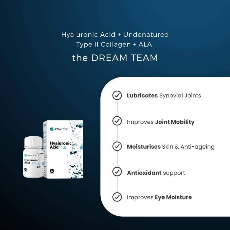 Life Factor Hyaluronic Acid Plus 30 Caps - a formulated blend of ...