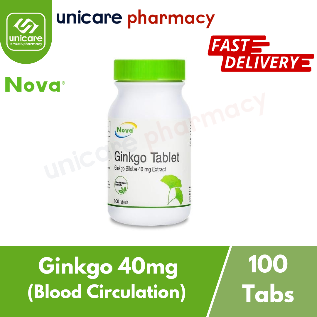 Nova Ginkgo 40mg Tab 100s - For Blood Circulation